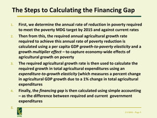 Calculating the financing gap for achieving the poverty MDG using the ...