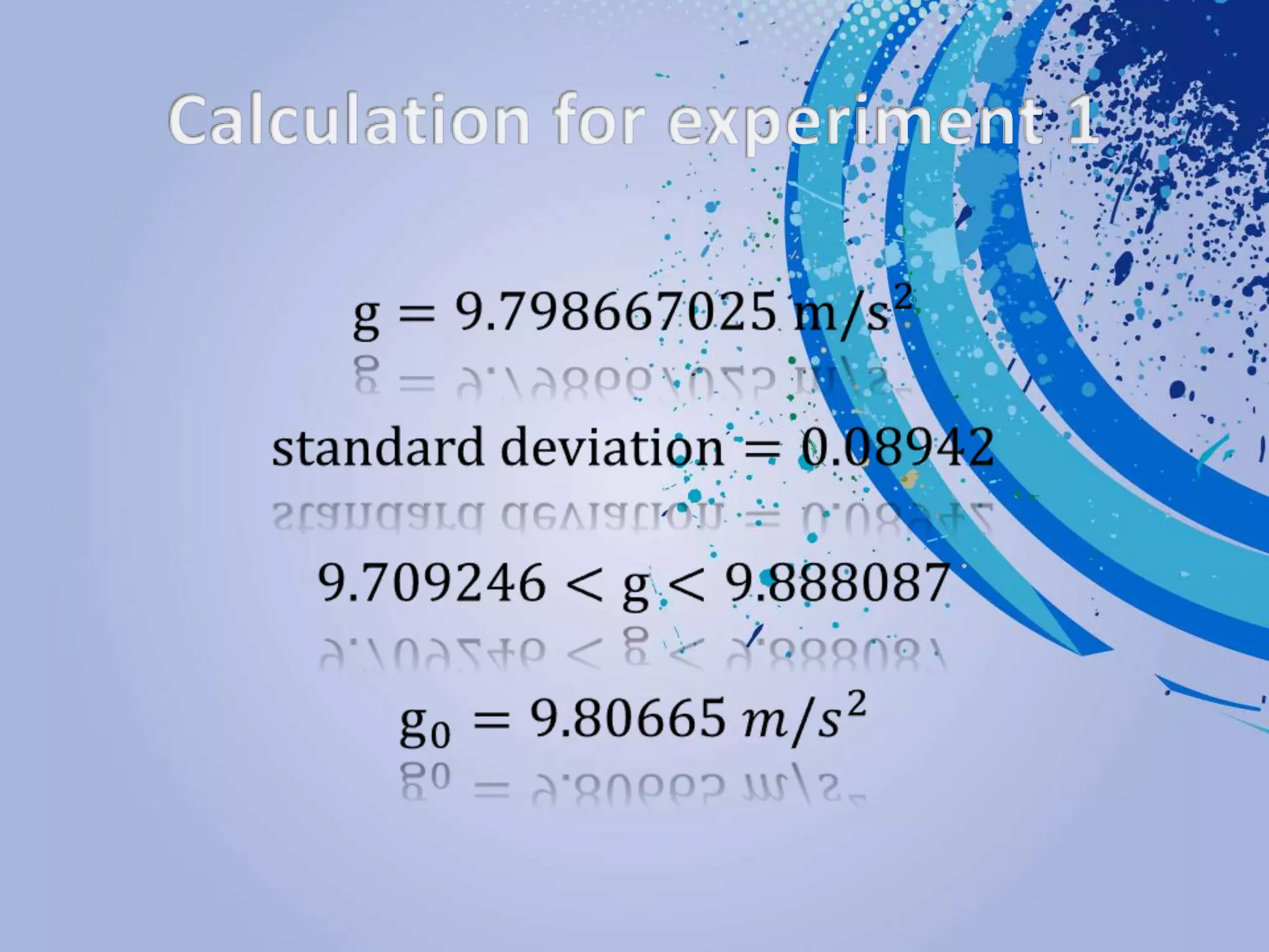 Calculating the gravitational acceleration | PPTX