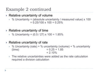 Calculating Uncertainties | PPTX