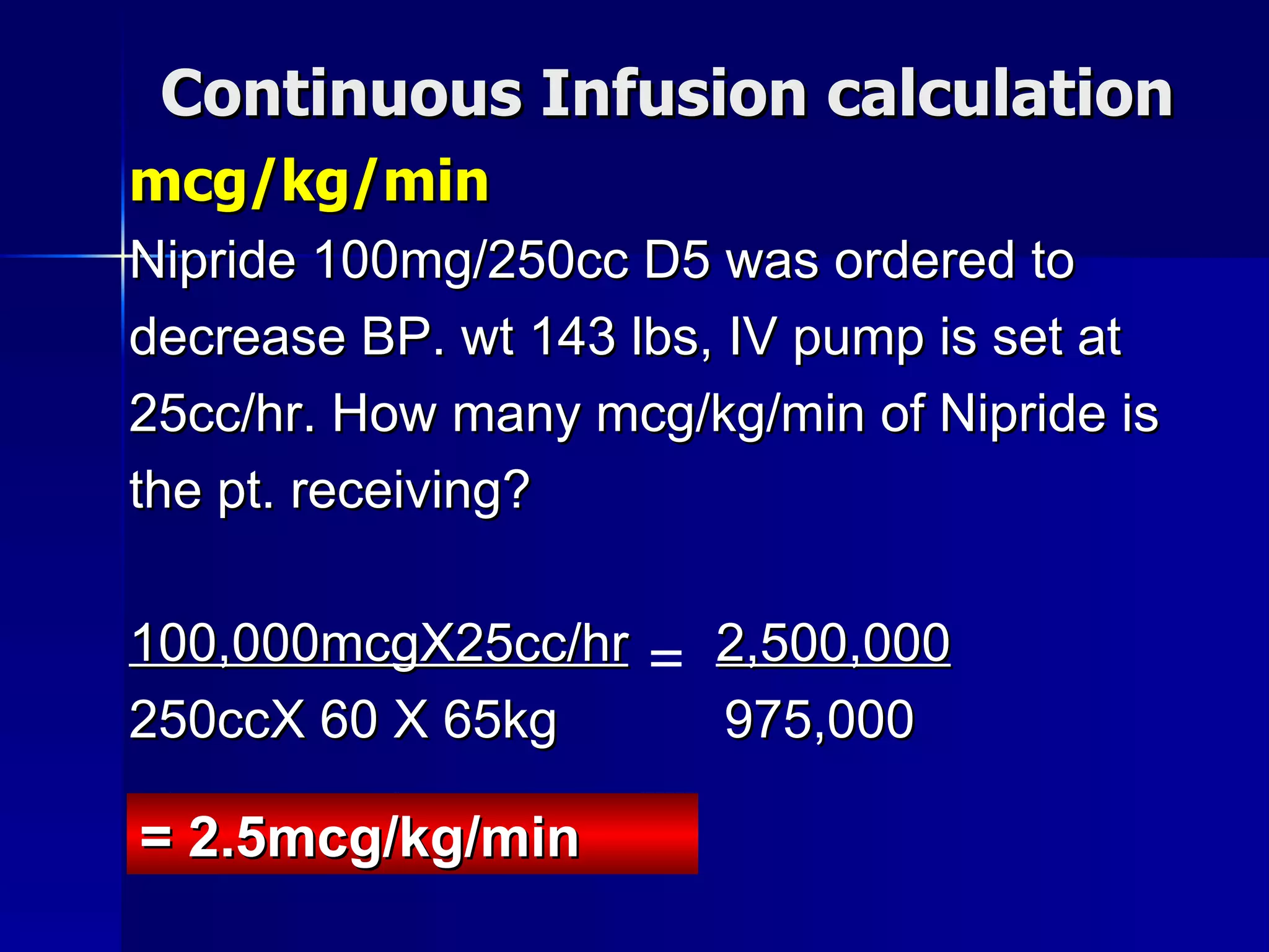 Drug Calculation | PPT