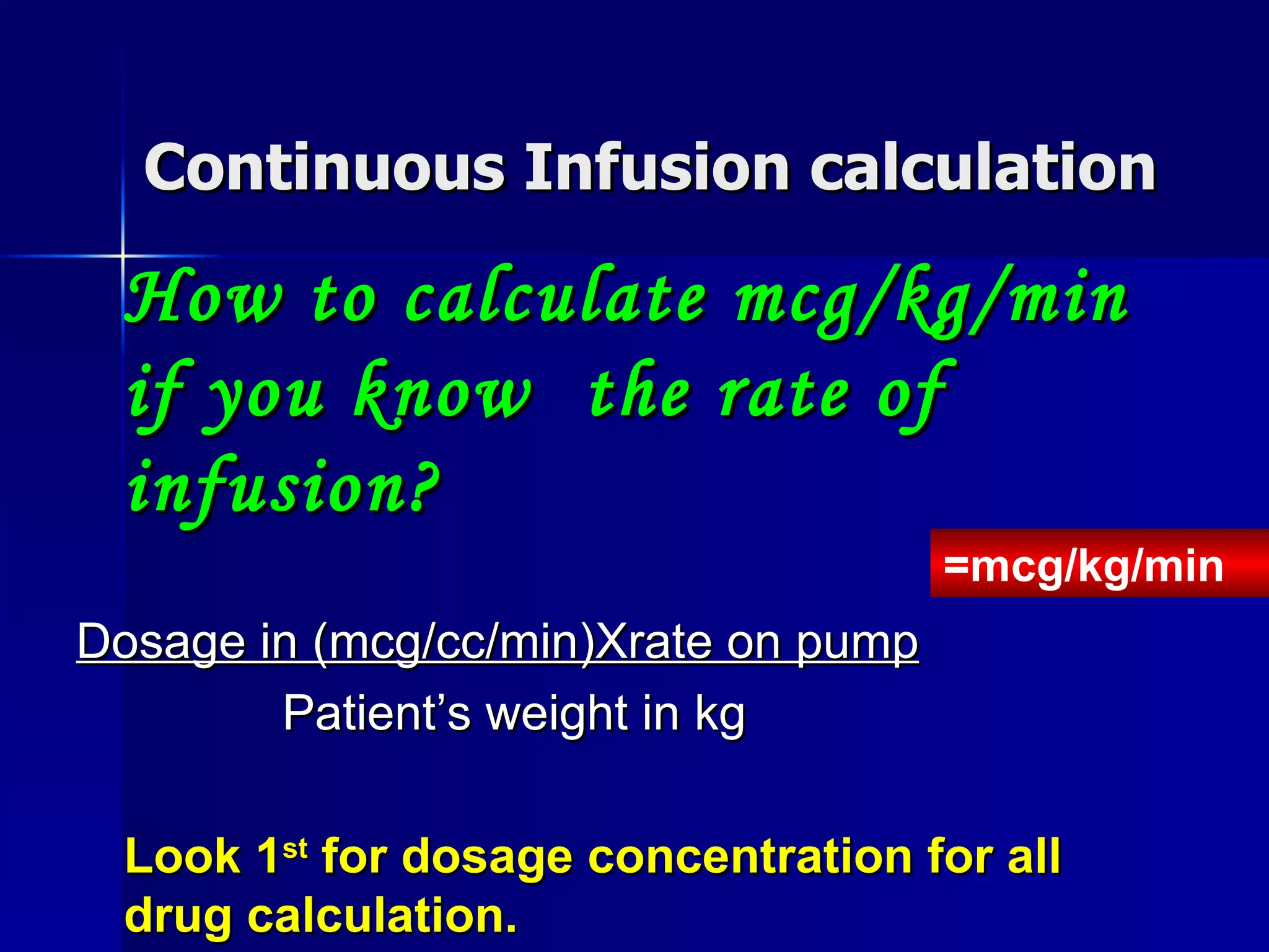 Drug Calculation | PPT