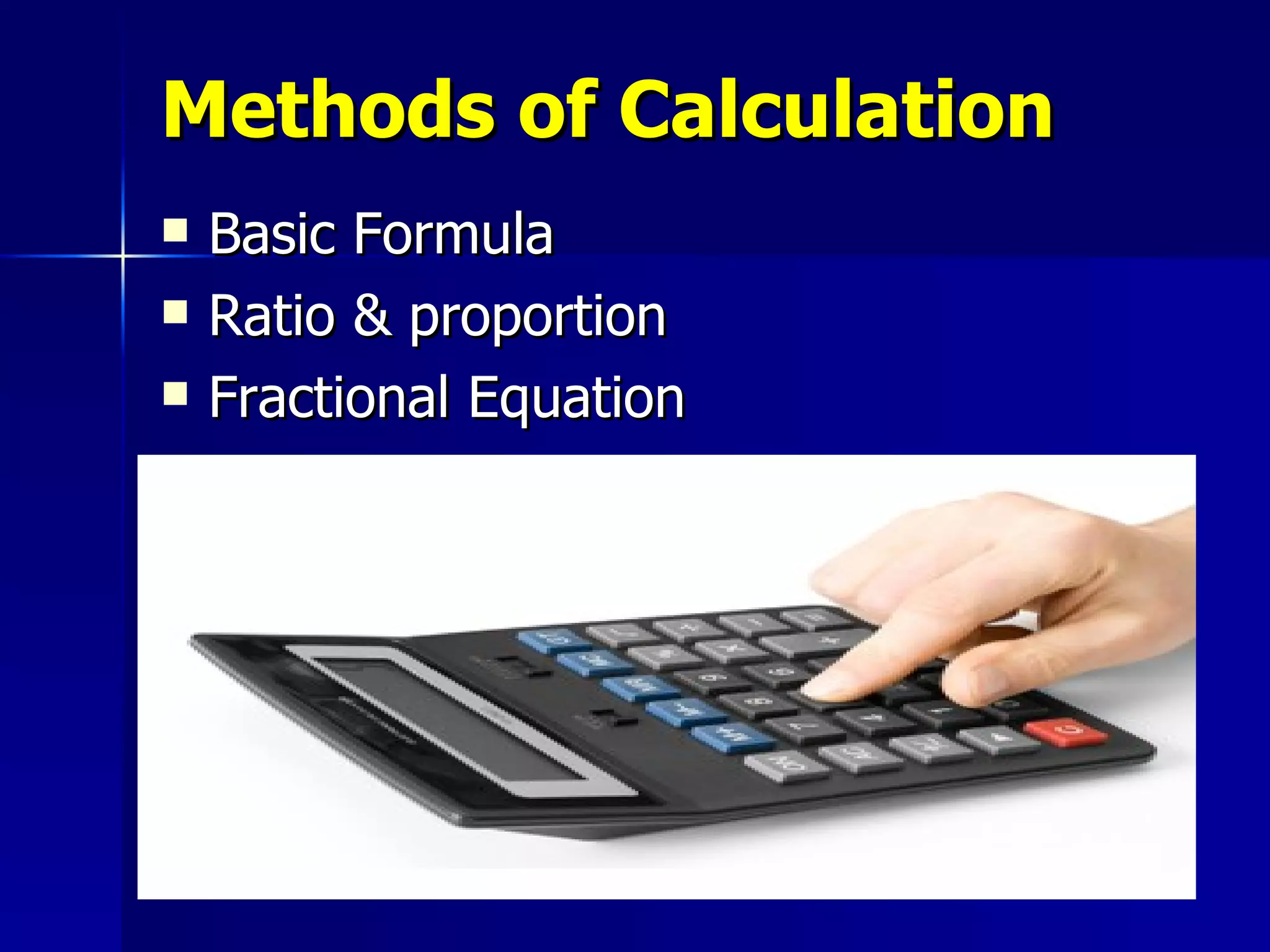 Drug Calculation | PPT