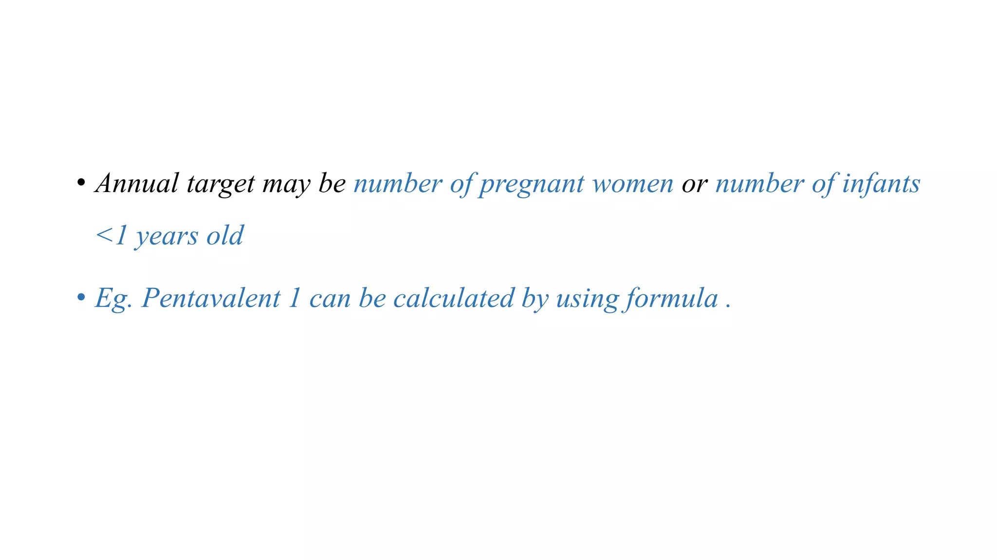 Wastage rate, Coverage rate , Dropout rate Calculation | PPTX
