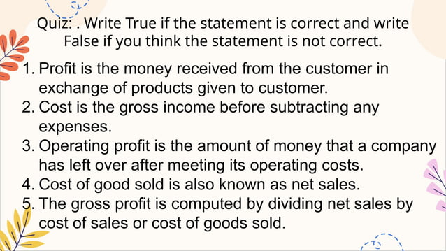 Calculation-of-Gross-Profit Business Math.pptx | Business Accounting ...