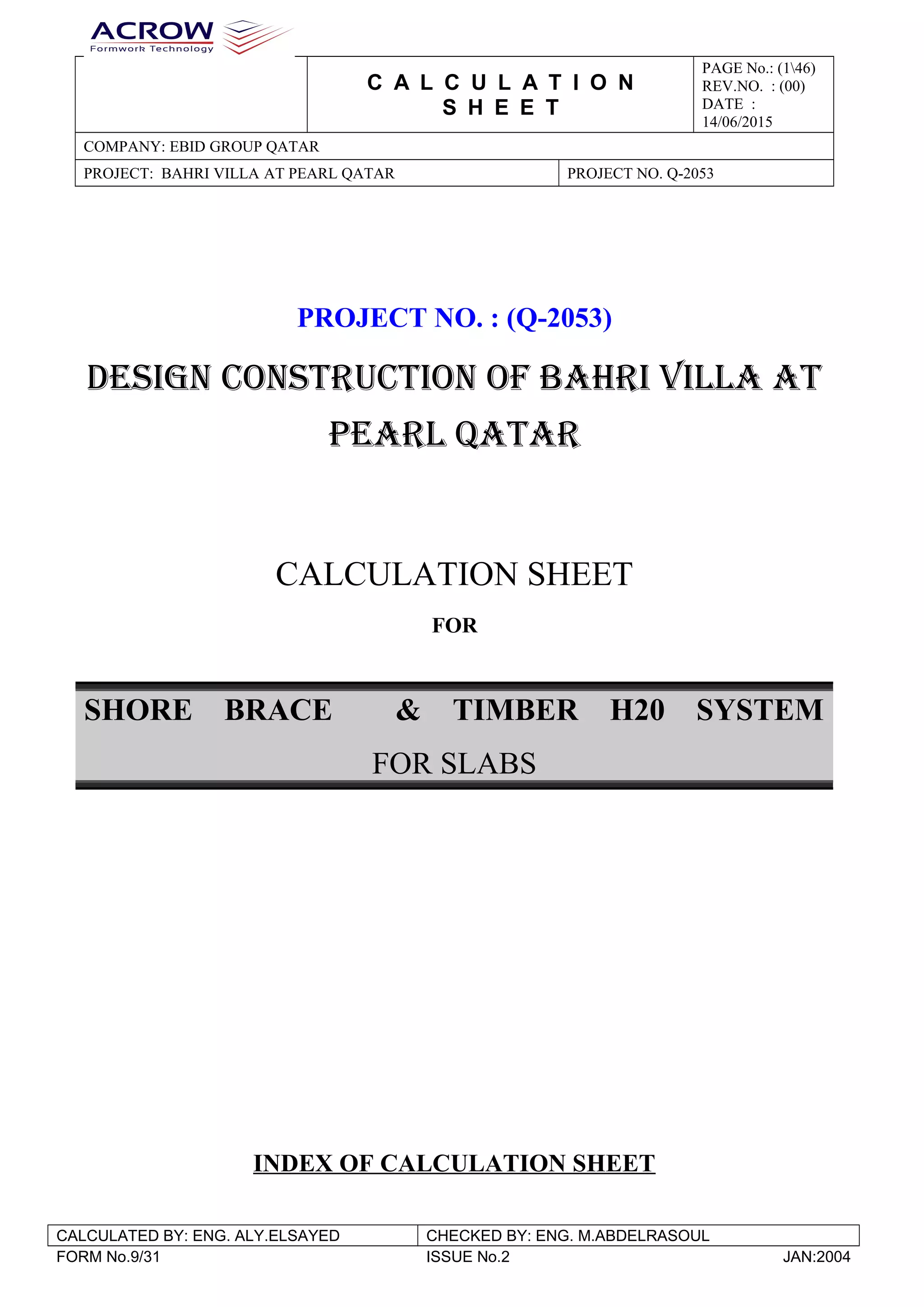 Calculation sheet-for-slab q-2053-01 | DOC