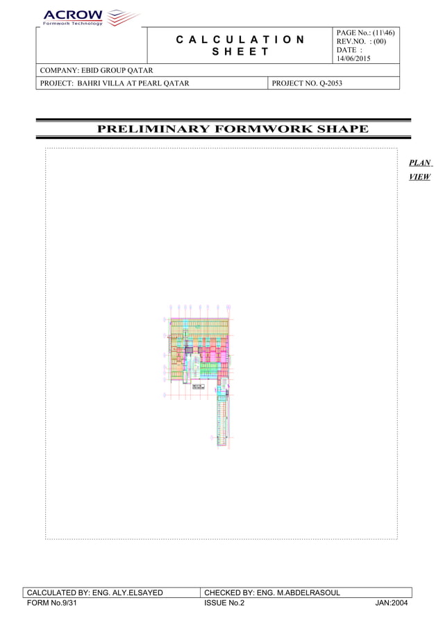 Calculation sheet-for-slab q-2053-01 | DOC | Woodworking | Arts and Crafts