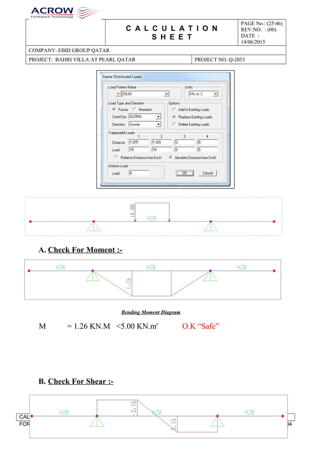 Calculation sheet-for-slab q-2053-01 | DOC | Woodworking | Arts and Crafts