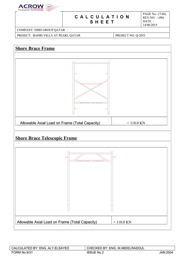 Calculation sheet-for-slab q-2053-01 | DOC | Woodworking | Arts and Crafts