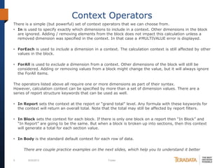 Calculation contex in sap business objects | PPTX
