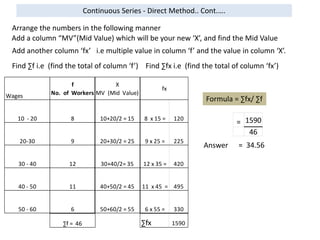 Calculation of arithmetic mean | PPTX