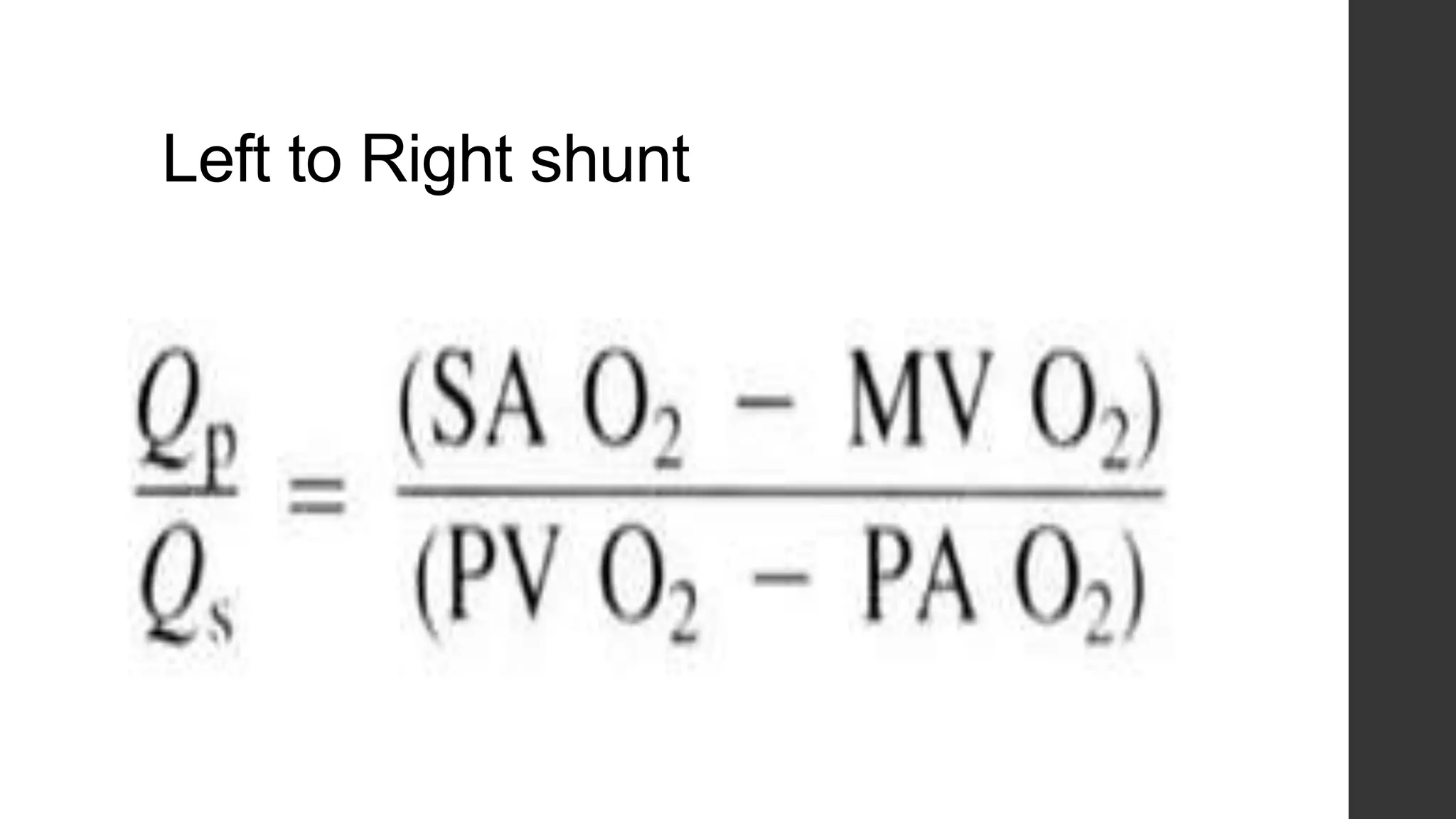 Calculation of bidirectional shunts | PPTX