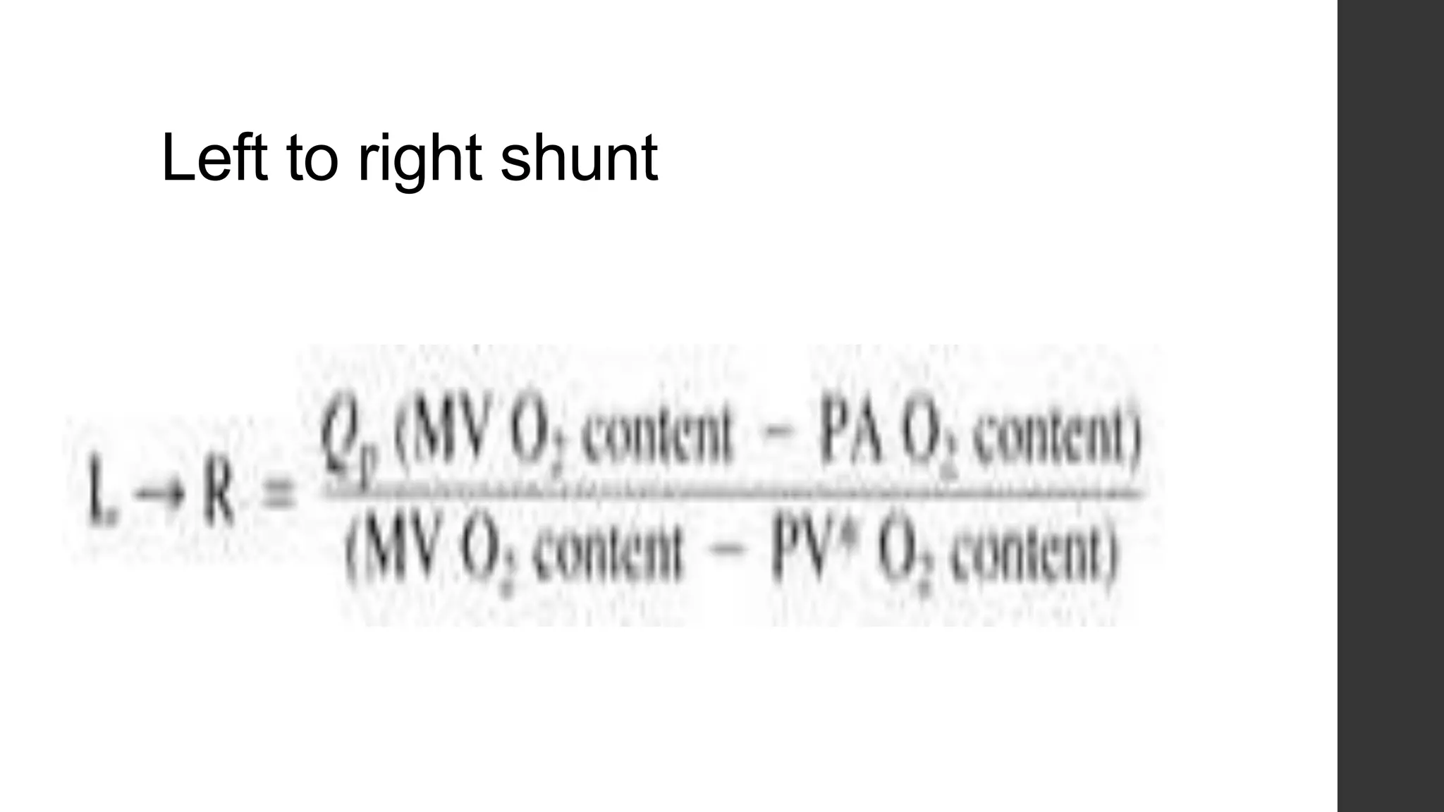 Calculation of bidirectional shunts | PPTX