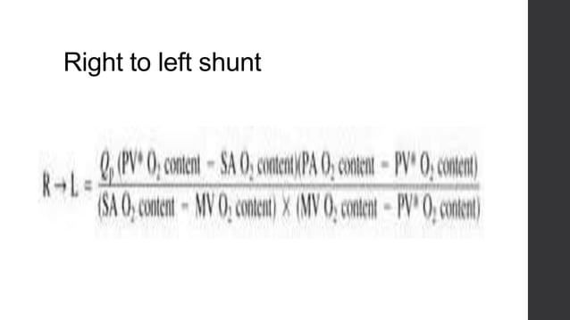Calculation of bidirectional shunts | PPTX | Lung and Respiratory ...