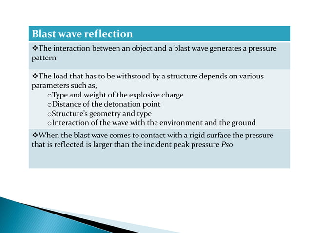 Calculation of blast loads | PPT