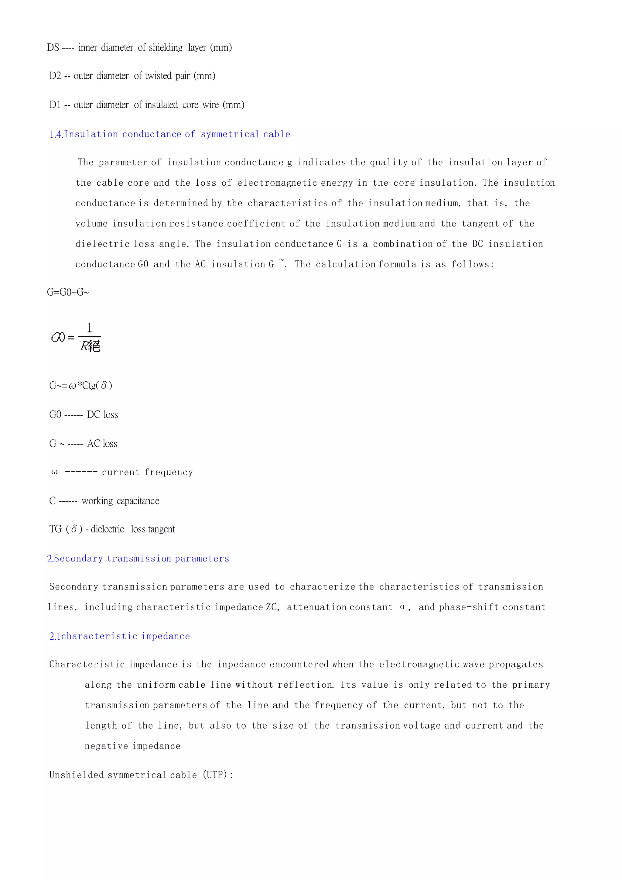 Calculation of cable structure and pitch | DOCX