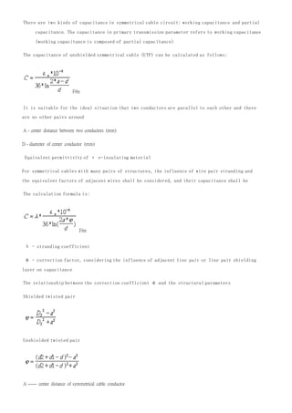 Calculation of cable structure and pitch | DOCX