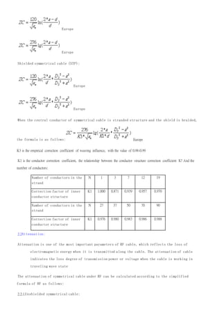Calculation of cable structure and pitch | DOCX
