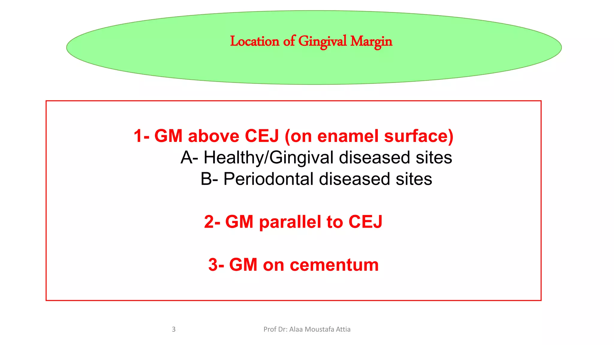 Calculation of clinical attachment level (cal), Prof Dr: Alaa Moustafa ...