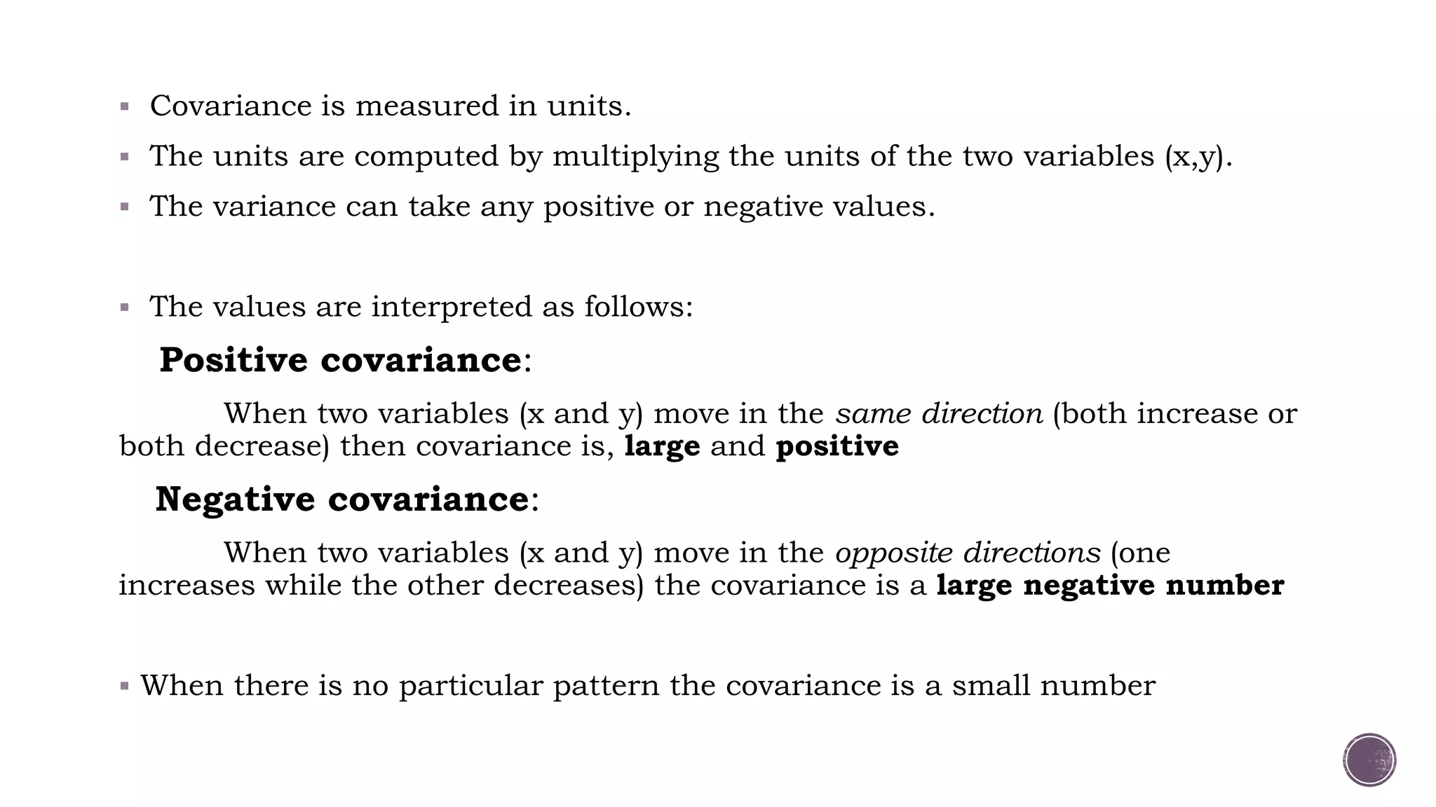 Calculation Of Covariance And Simple Linear Models Ppt
