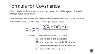 Calculation of covariance and simple linear models | PPTX
