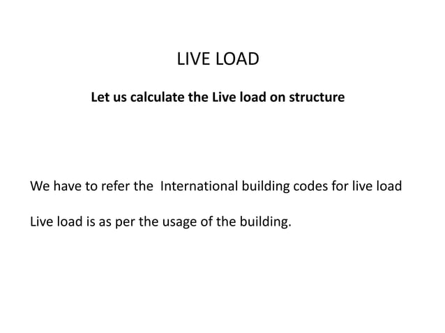Calculation of dead load | PPTX | Physics | Science