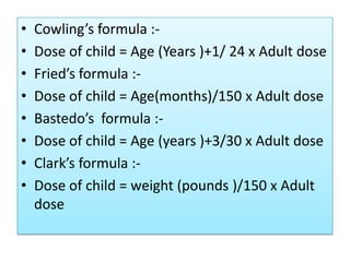 Calculation of dosage & metric system | PPTX