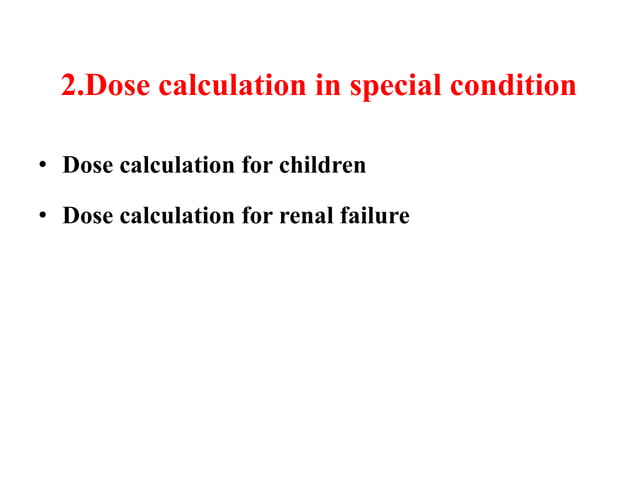 Calculation of drug dosage (Posology ) | PPTX