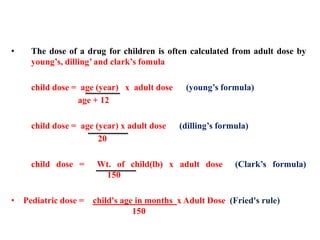 Calculation of drug dosage (Posology ) | PPTX
