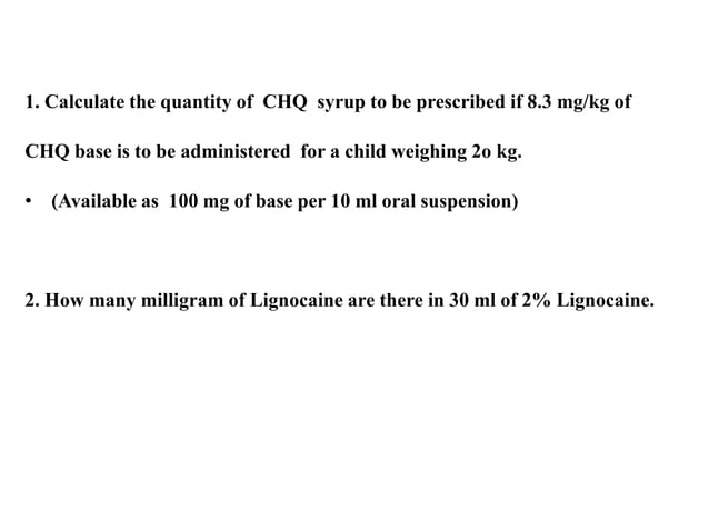 Calculation of drug dosage (Posology ) | PPTX
