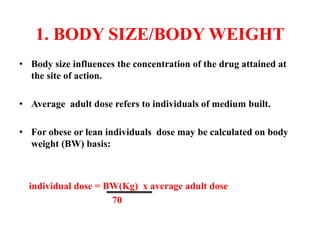 Calculation of drug dosage (Posology ) | PPT