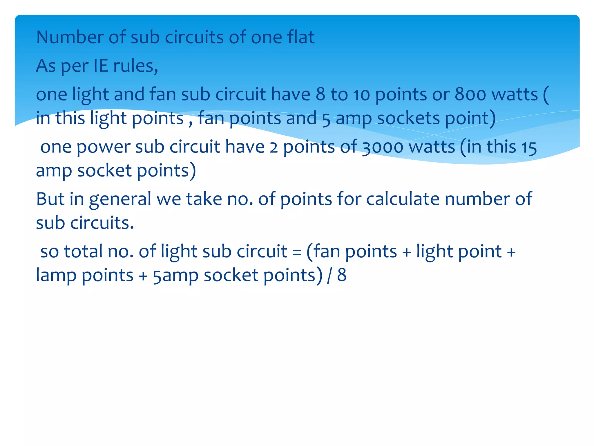 Calculation of electrical load of building | PPTX