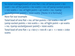 Calculation of electrical load of building | PPTX