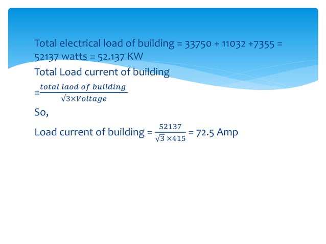 Calculation of electrical load of building | PPTX | Home Appliances | Home & Garden