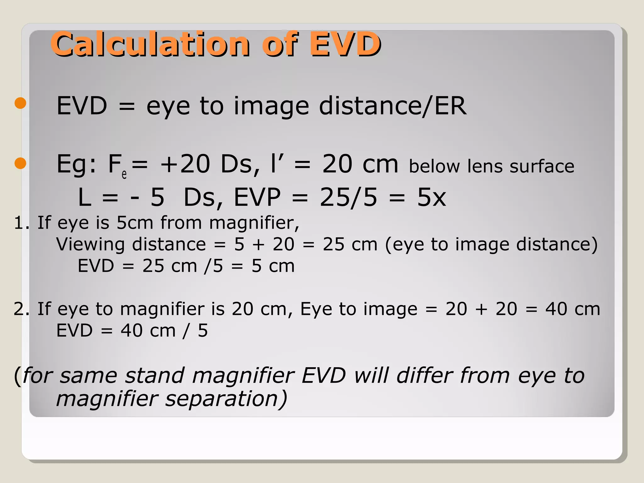 Calculation of EVD and EVP | PPT
