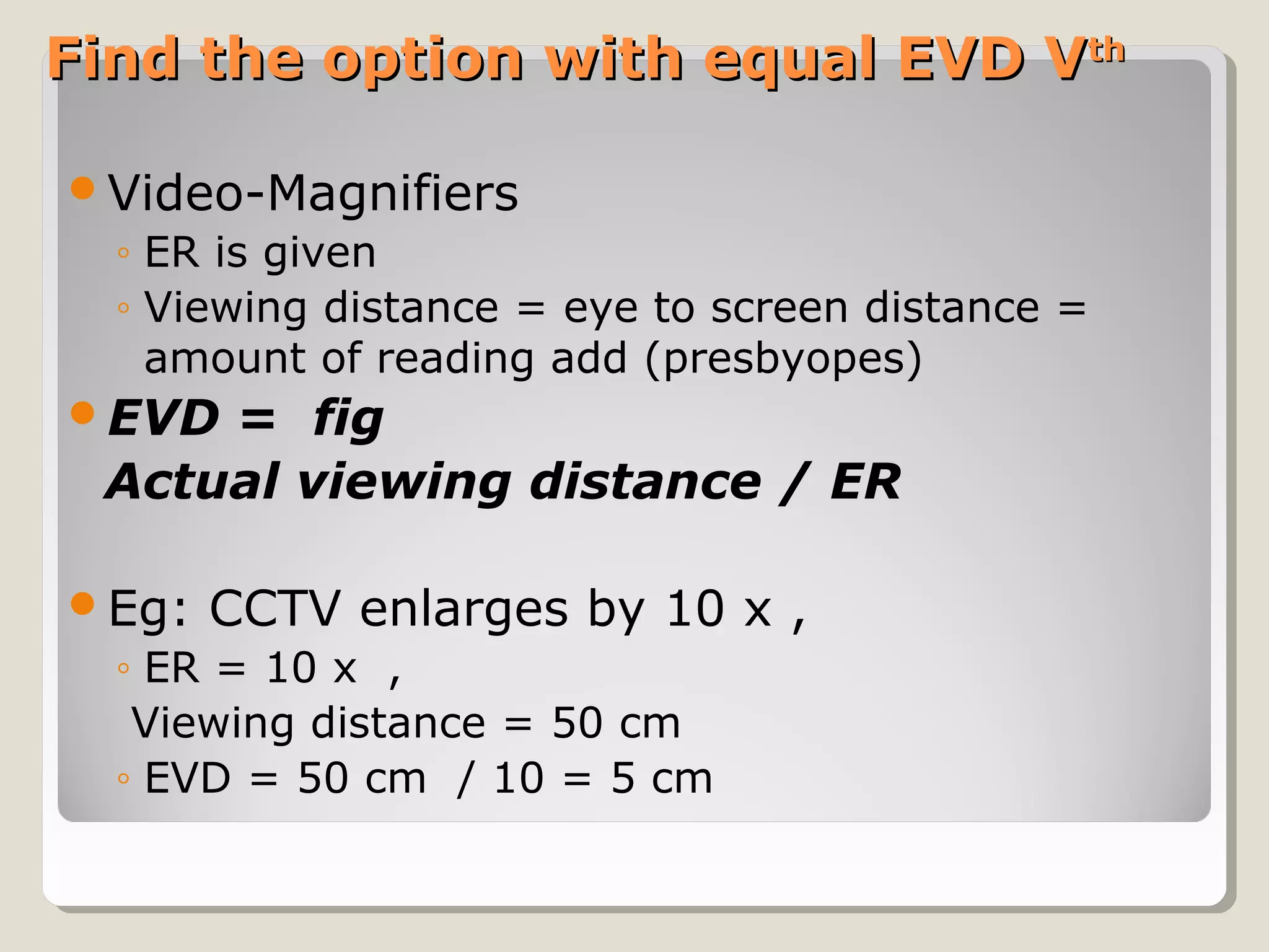 Calculation of EVD and EVP | PPT