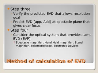Calculation of EVD and EVP | PPT