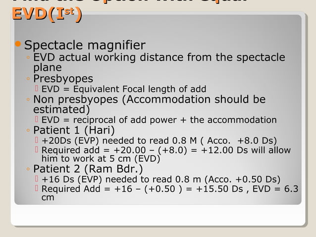 Calculation of EVD and EVP | PPT