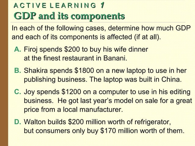 Calculation of GDP and GDP growth rate | PPT
