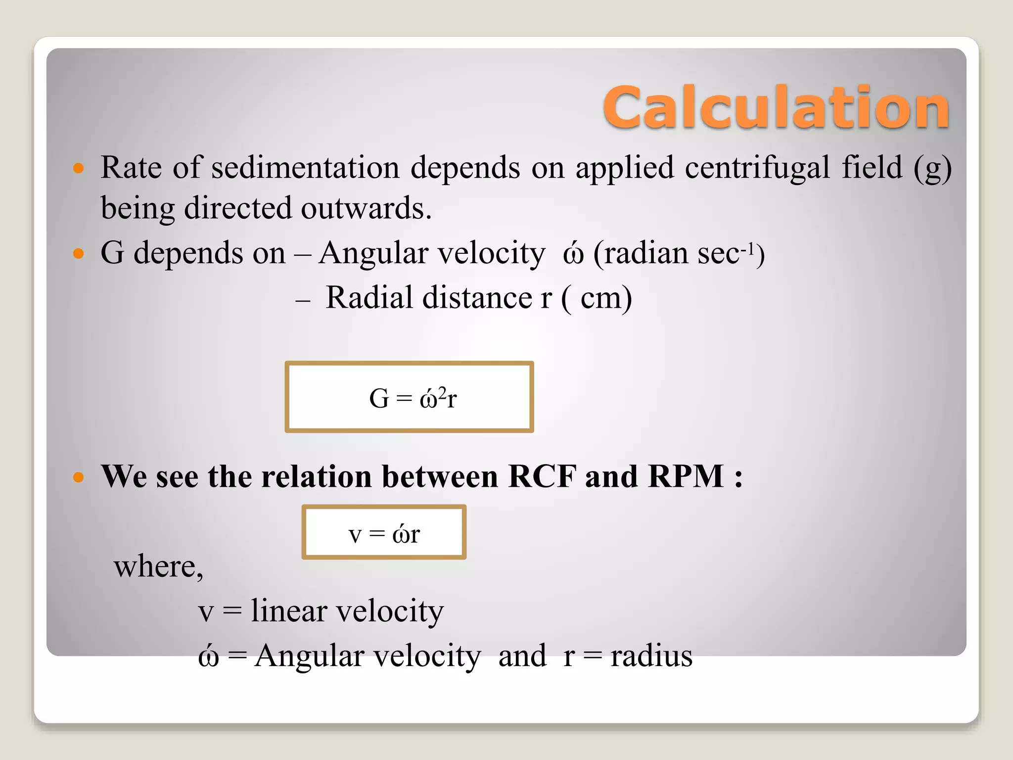 Calculation of g from rpm | PPTX