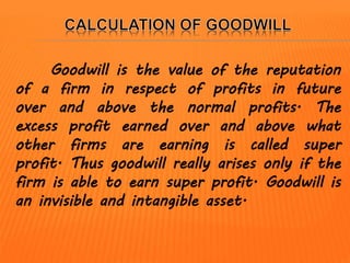 Calculation of goodwill | PPTX