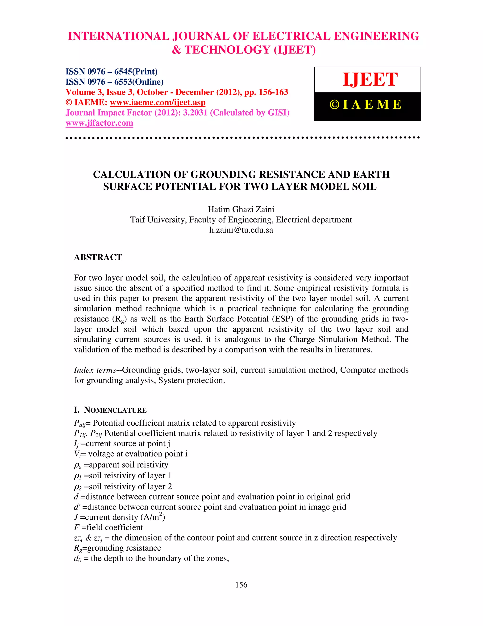 Calculation of grounding resistance and earth | PDF