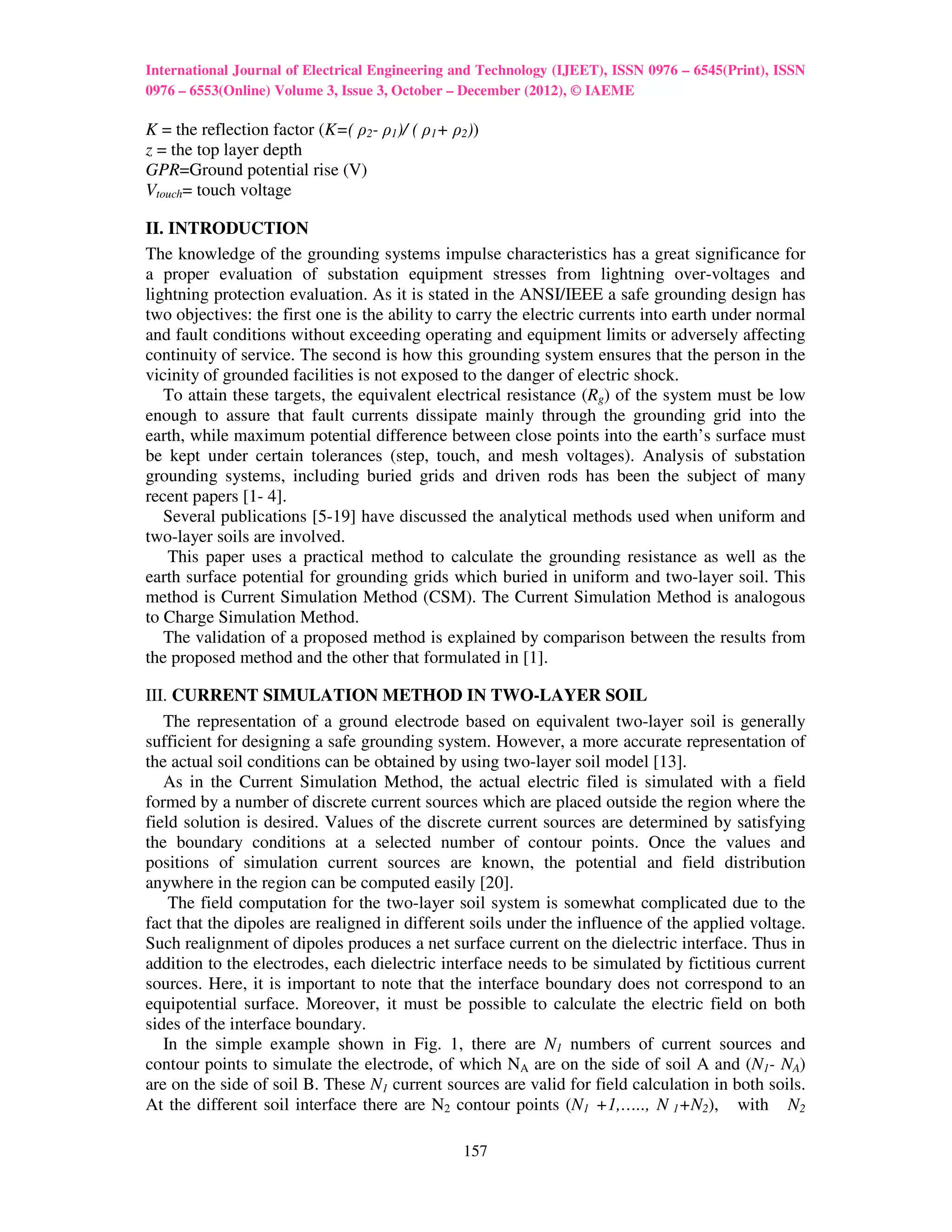 Calculation of grounding resistance and earth | PDF