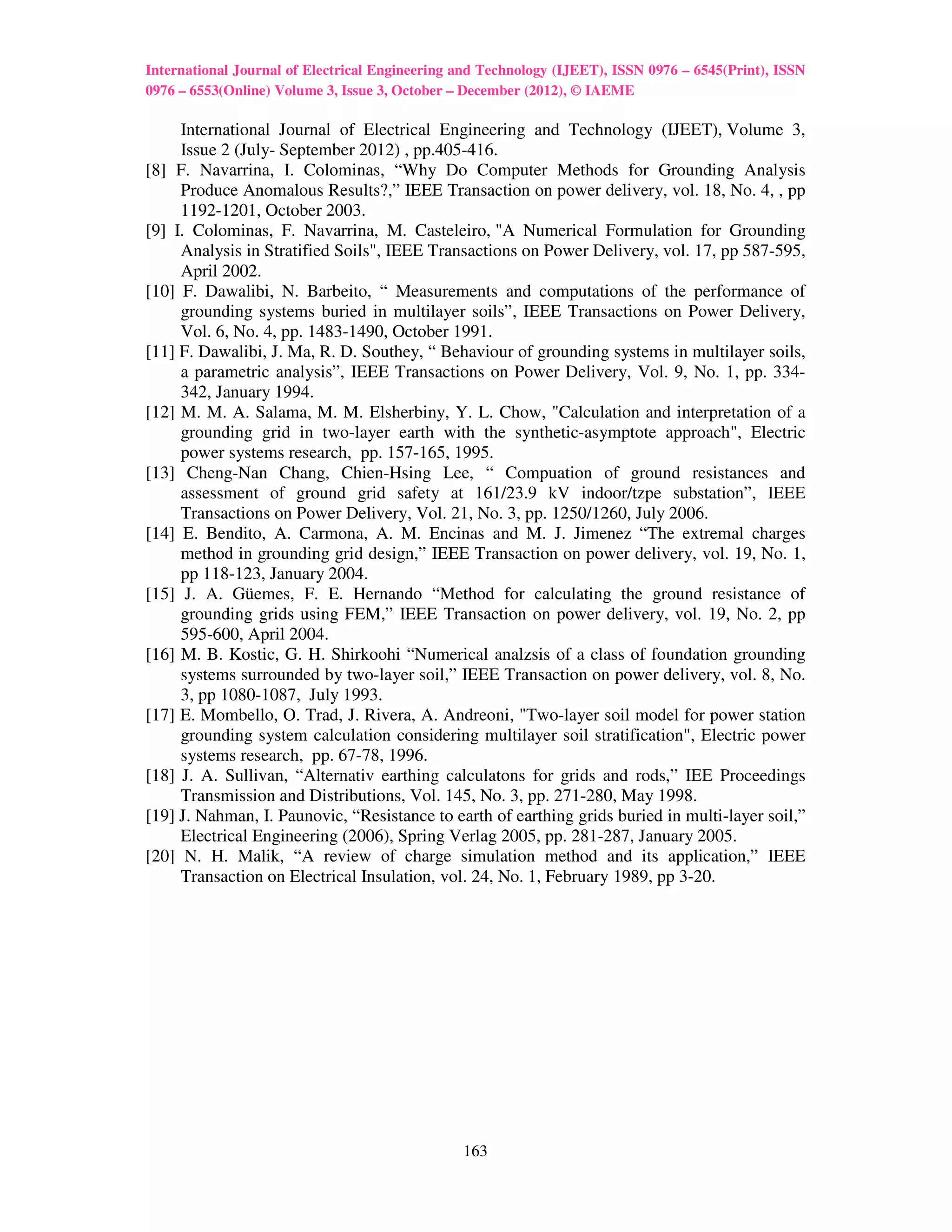 Calculation of grounding resistance and earth | PDF