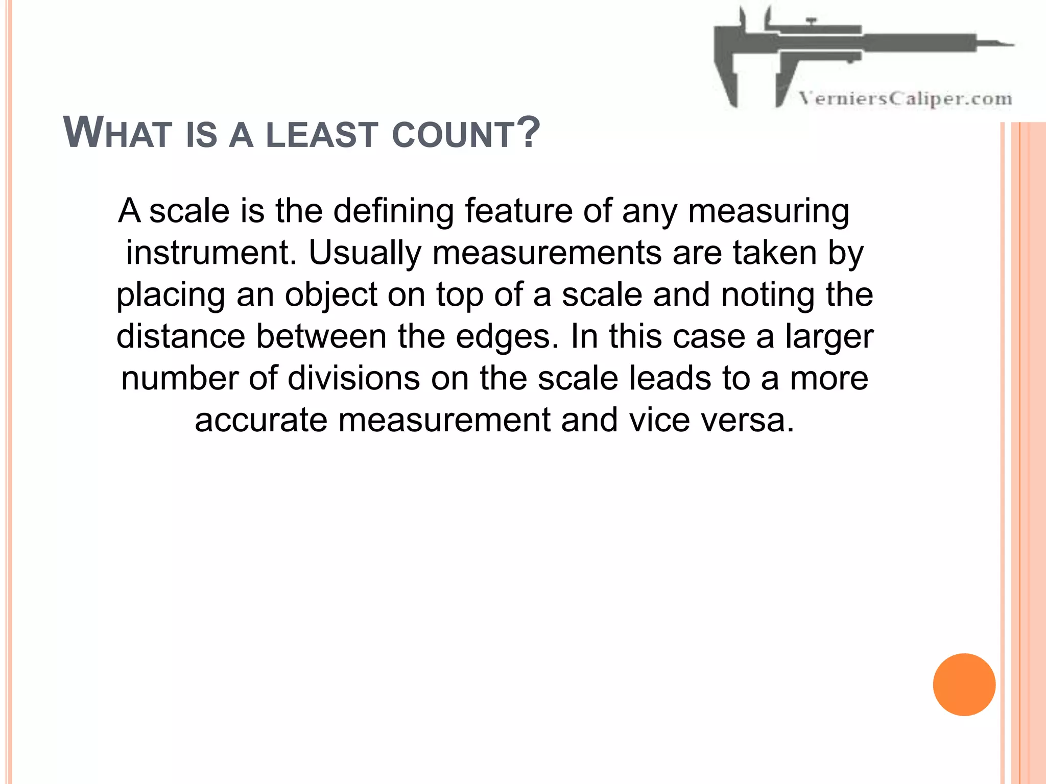 Calculation of least count in metric & imperial | PPTX