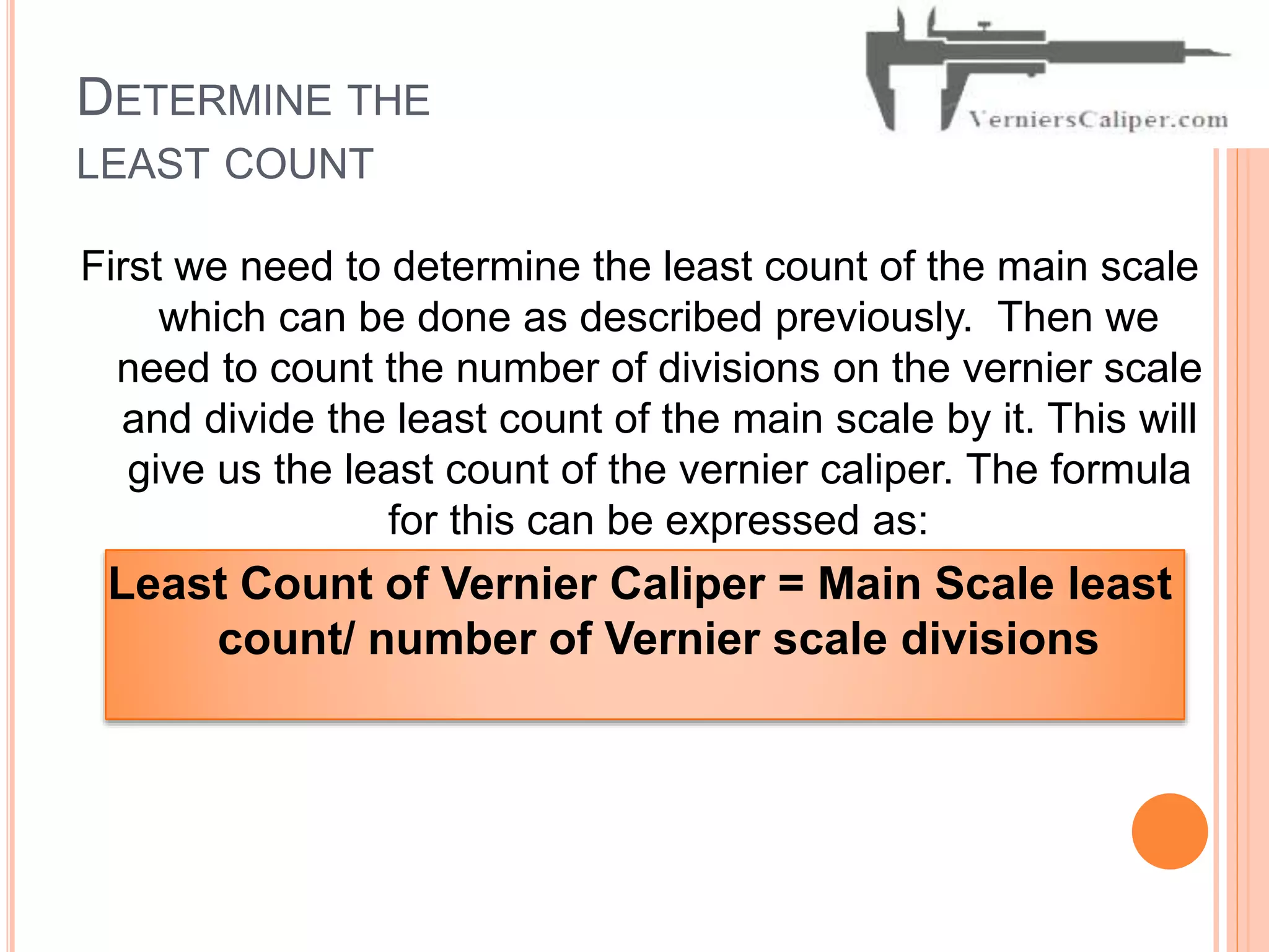 Calculation of least count in metric & imperial | PPTX