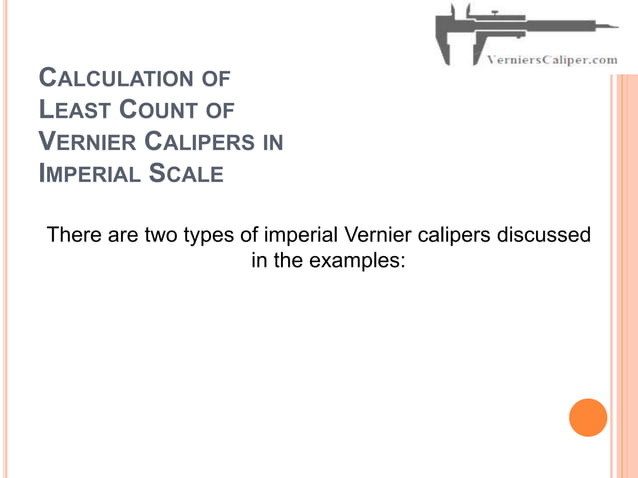 Calculation of least count in metric & imperial | PPTX | Physics | Science