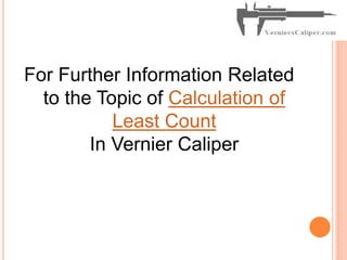 Calculation of least count in metric & imperial | PPTX