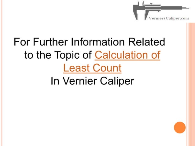Calculation of least count in metric & imperial | PPTX | Physics | Science