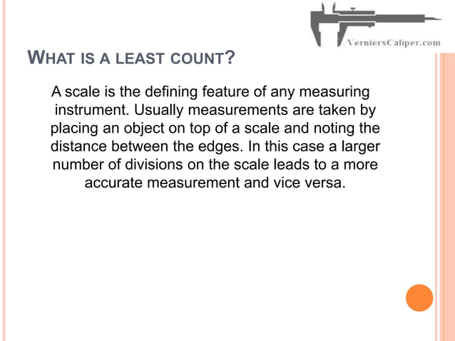 Calculation of least count in metric & imperial | PPTX | Physics | Science