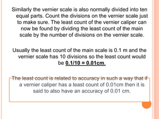 Calculation of least count in metric & imperial | PPTX